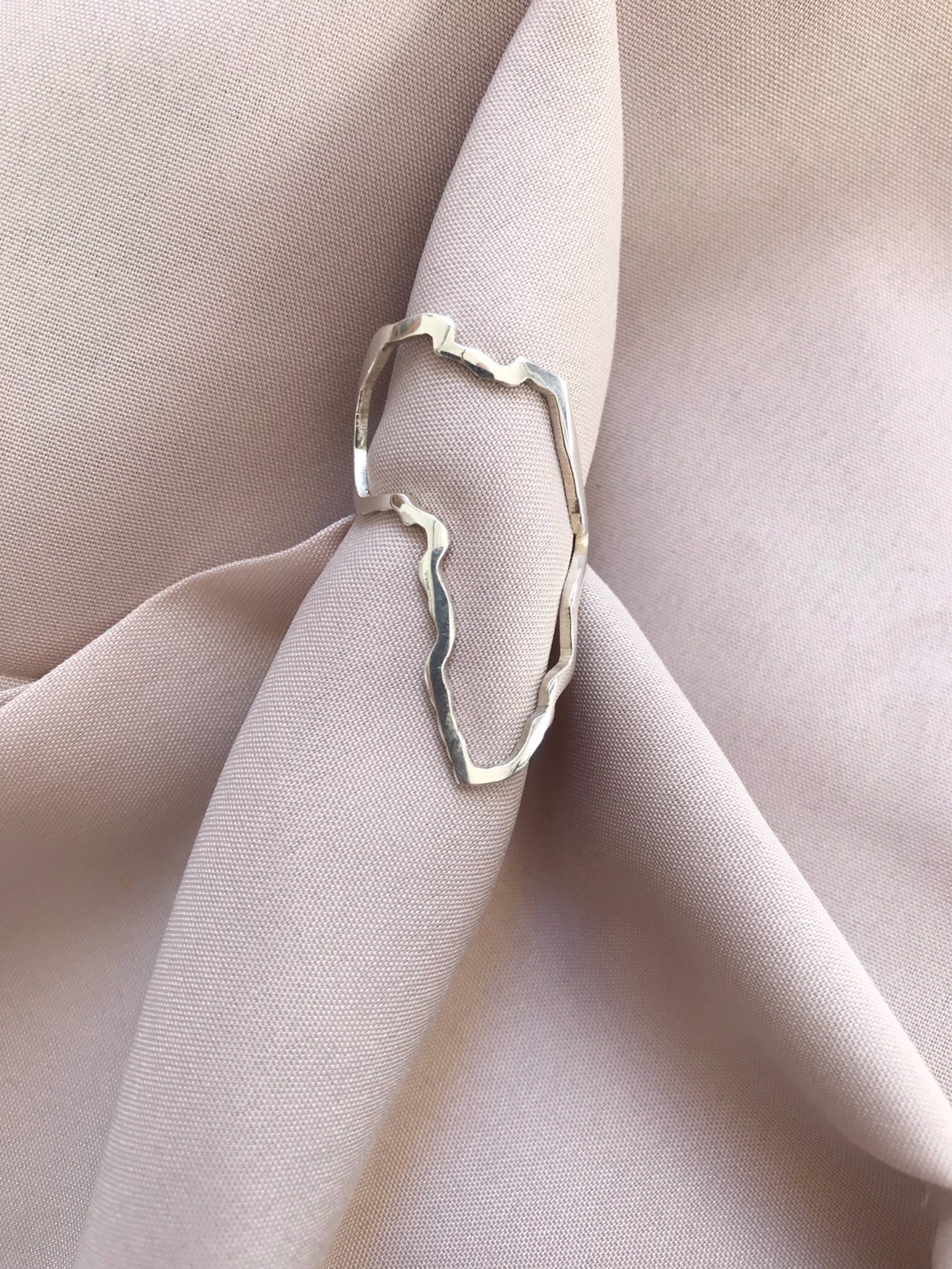 Big Africa Ring / Bold Africa Ring / Large Africa Outline Ring | Etsy