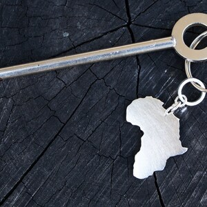 Africa Keychain African Map Continent Keyring Guys Best Man Gift ...