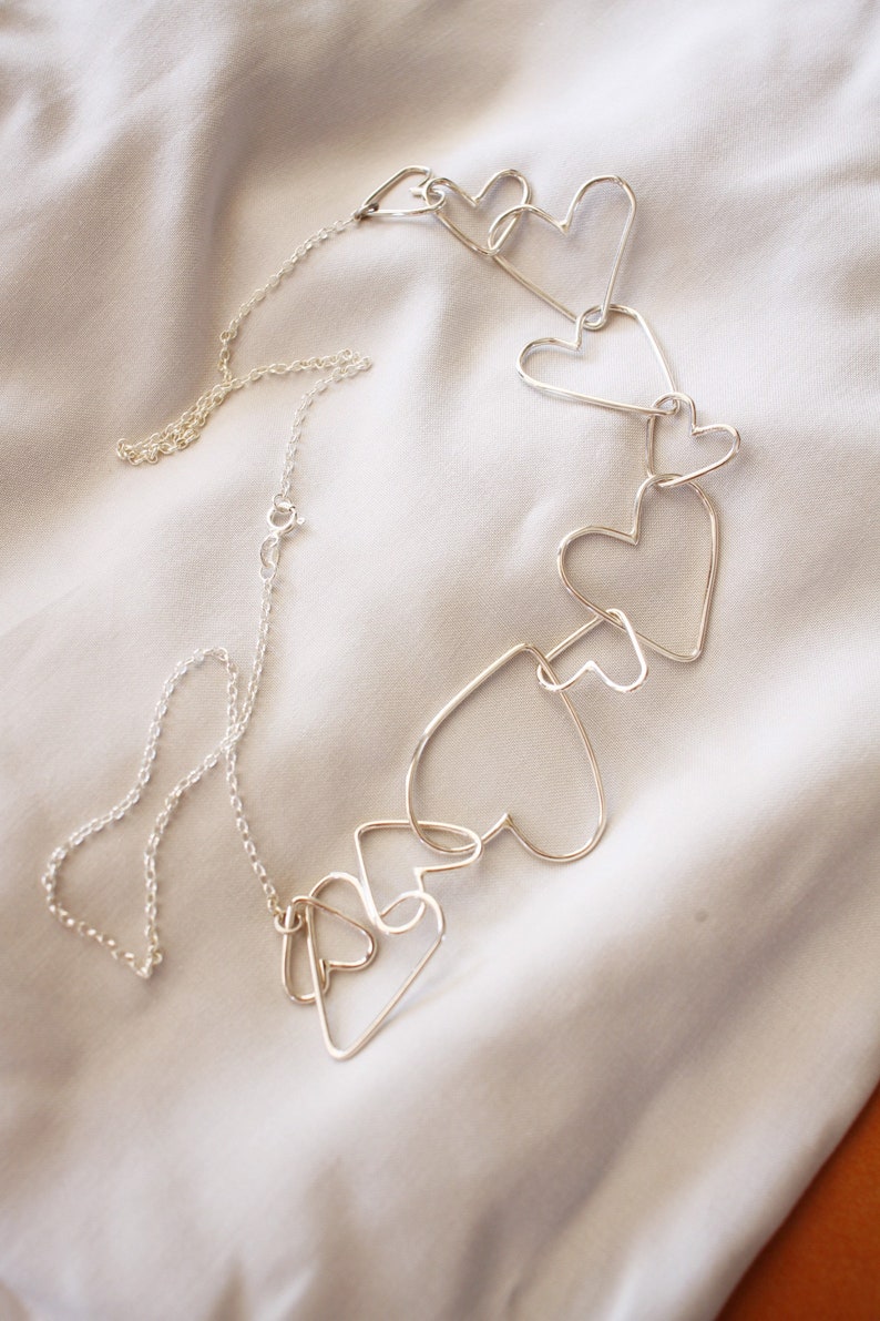 Chain of Hearts / Hearts Link Chain / Handmade Chain - Etsy
