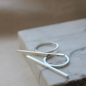 Bar Ring / Horizontal Bar Ring / Silver Line Ring - Etsy