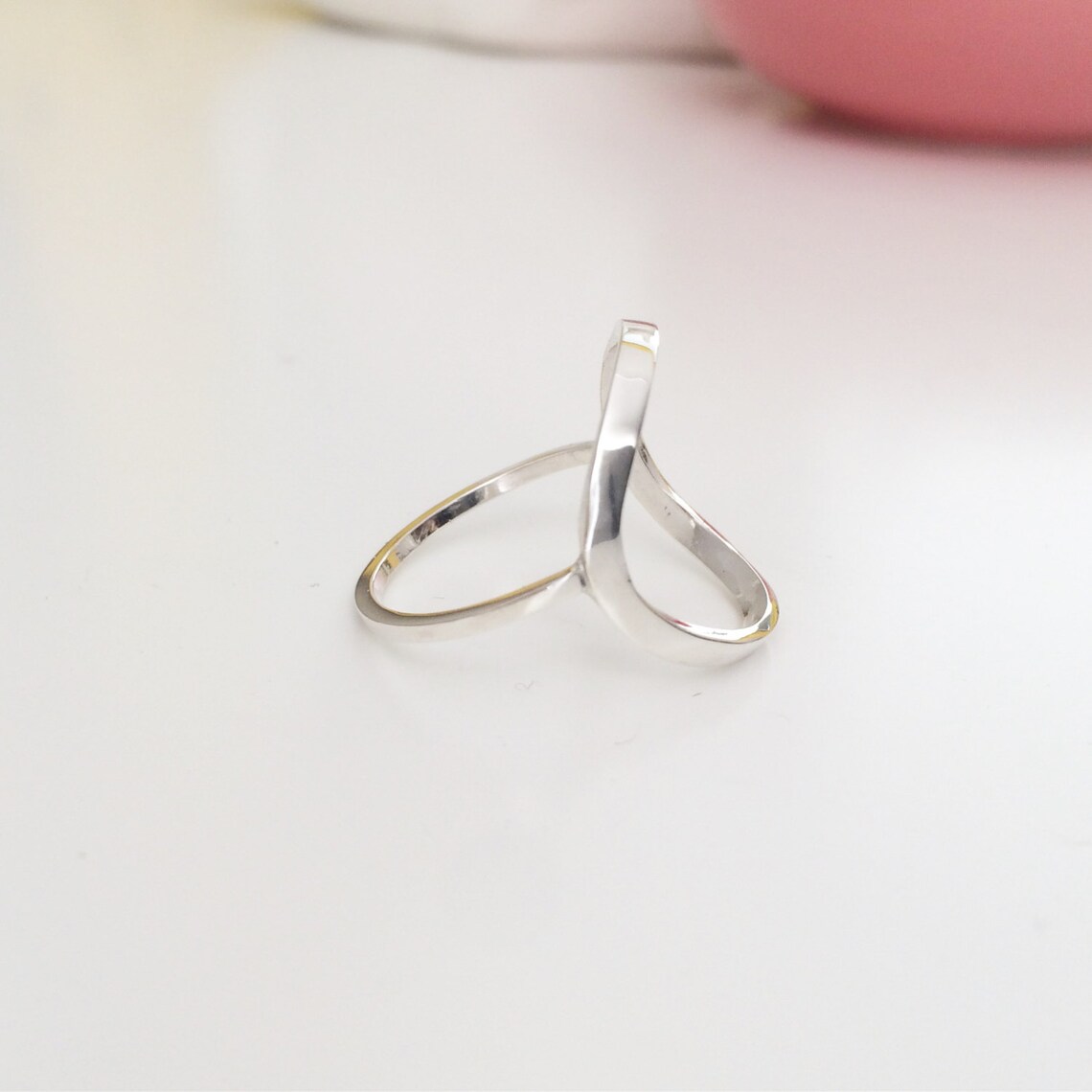 Open Circle Ring / Sterling Silver Round Ring / Minimalist - Etsy