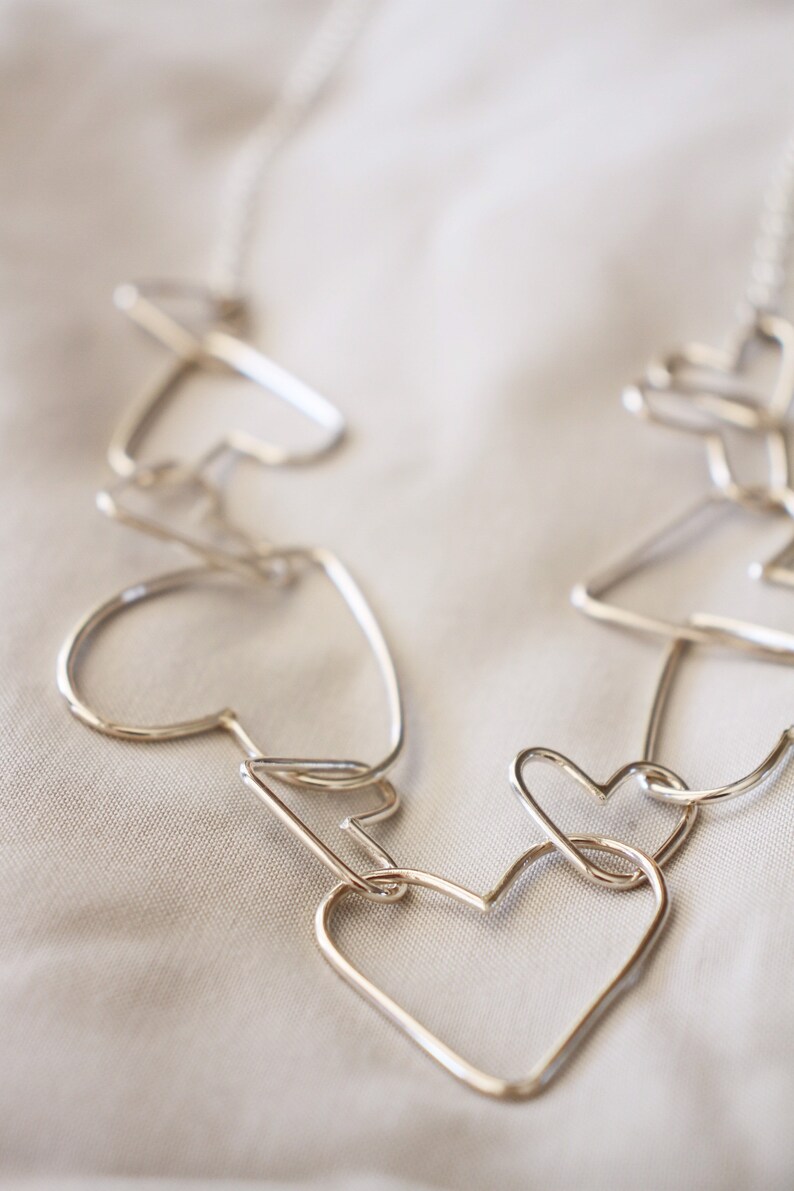 Chain of Hearts / Hearts Link Chain / Handmade Chain - Etsy