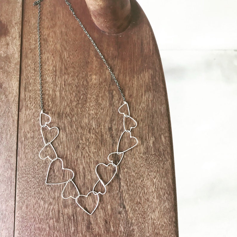 Chain of Hearts / Hearts Link Chain / Handmade Chain - Etsy