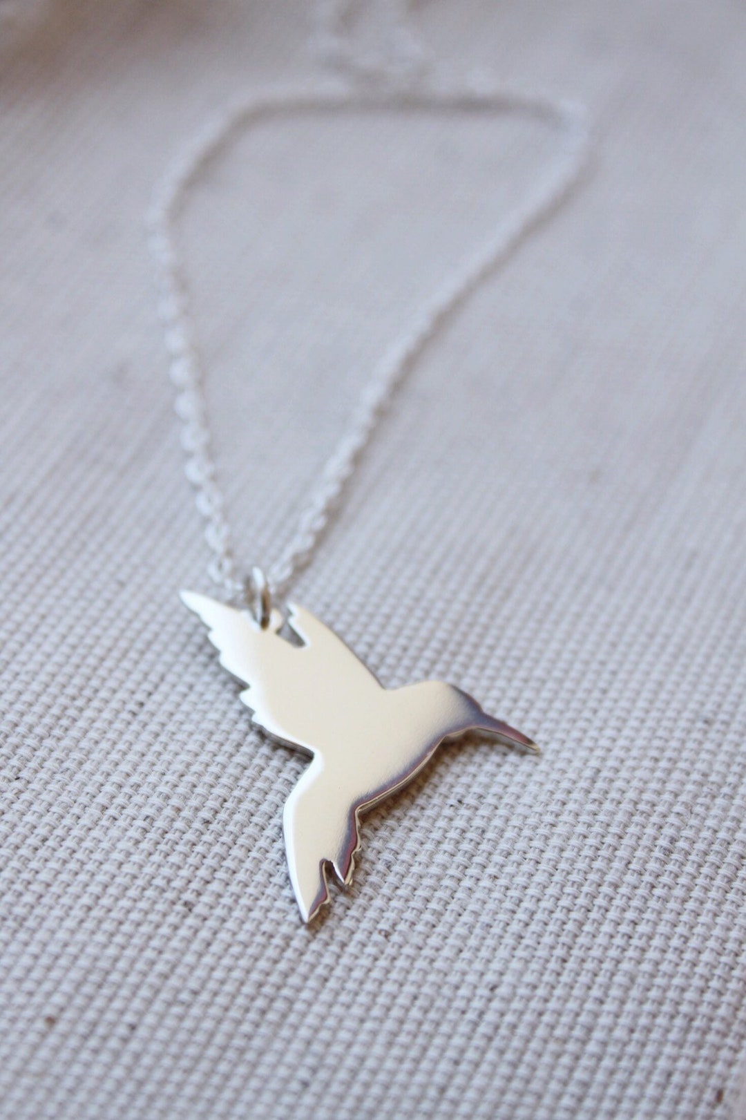 Sterling Silver Hummingbird Necklace - Handcrafted Bird Pendant - Etsy