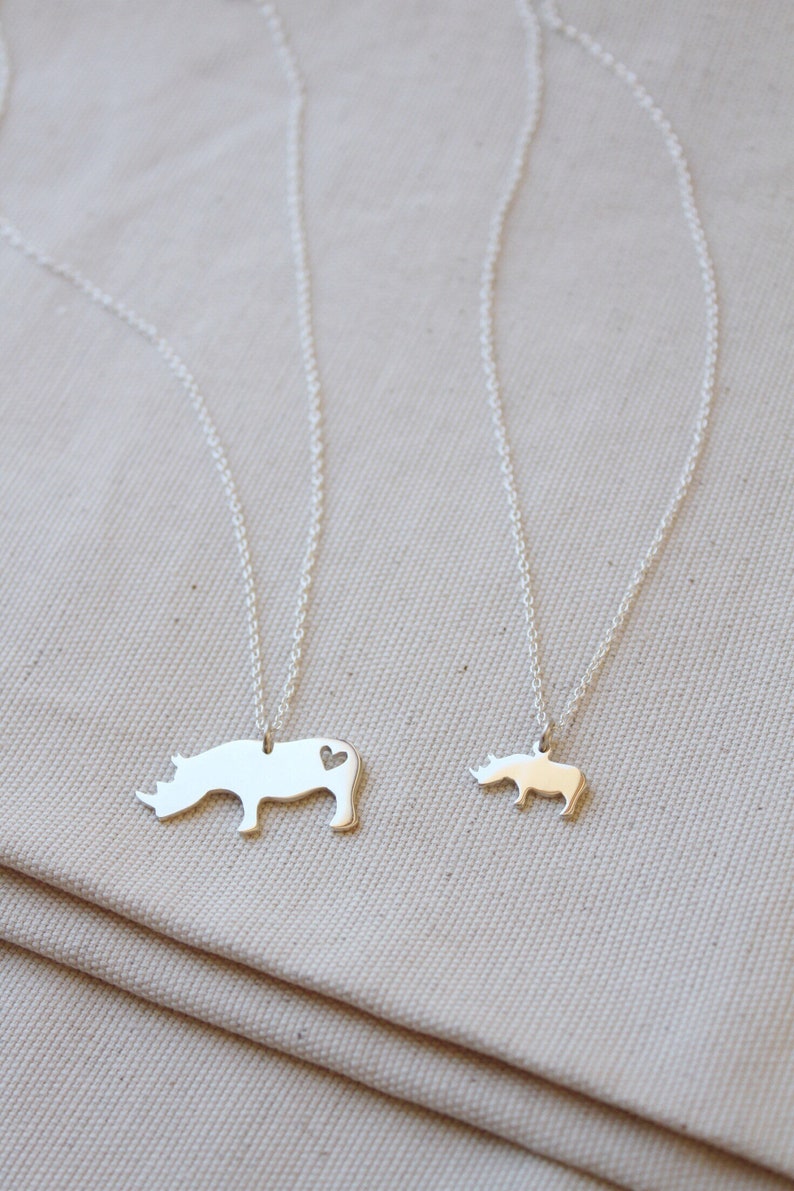Rhino Love / Rhino Pendant / Africa Rhino / Silver Rhino | Etsy
