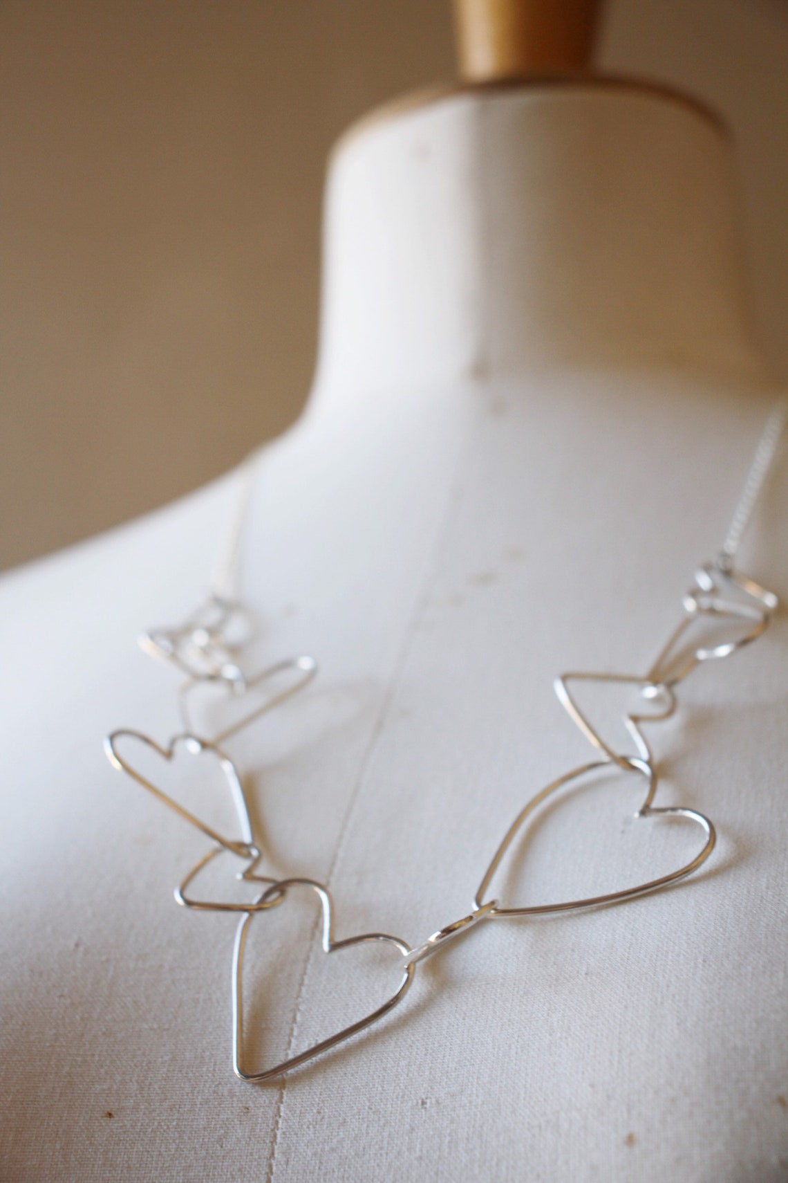 Chain of Hearts / Hearts Link Chain / Handmade Chain | Etsy