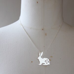 Rabbit Necklace / Bunny Necklace / Silver Hare Pendant / Lucky Rabbit ...