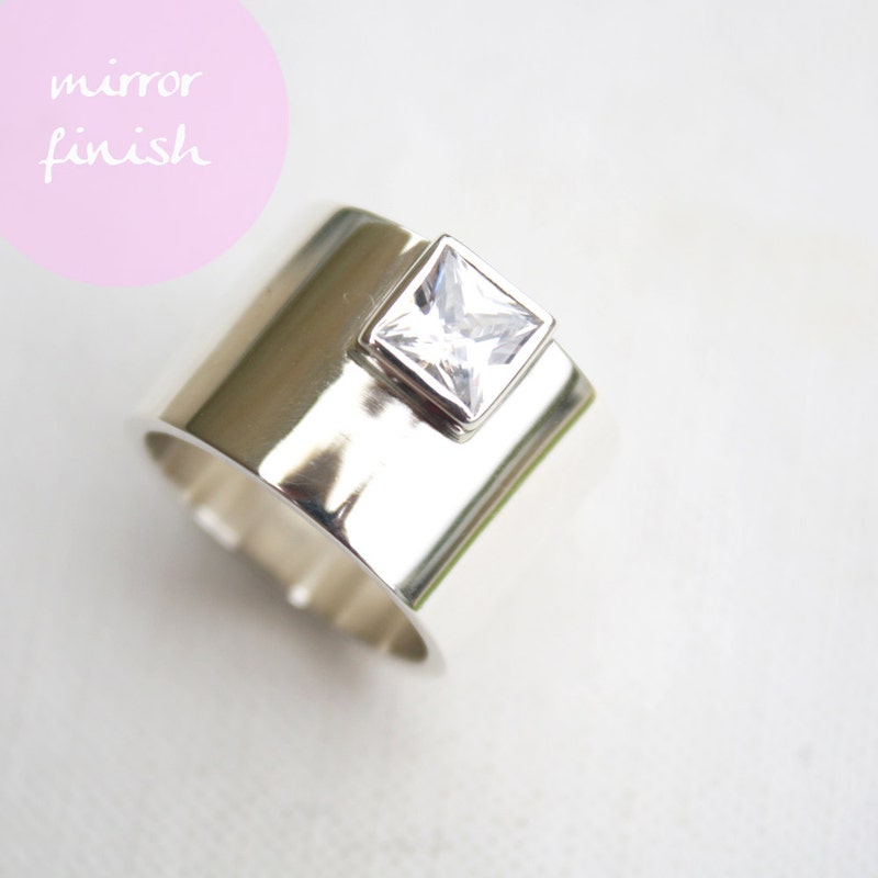 Square Stone Ring - Etsy
