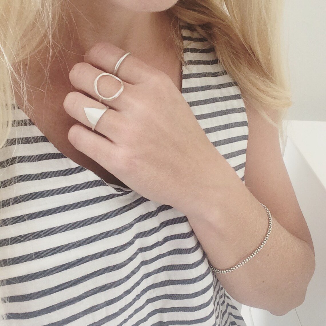 Open Circle Ring / Sterling Silver Round Ring / Minimalist - Etsy