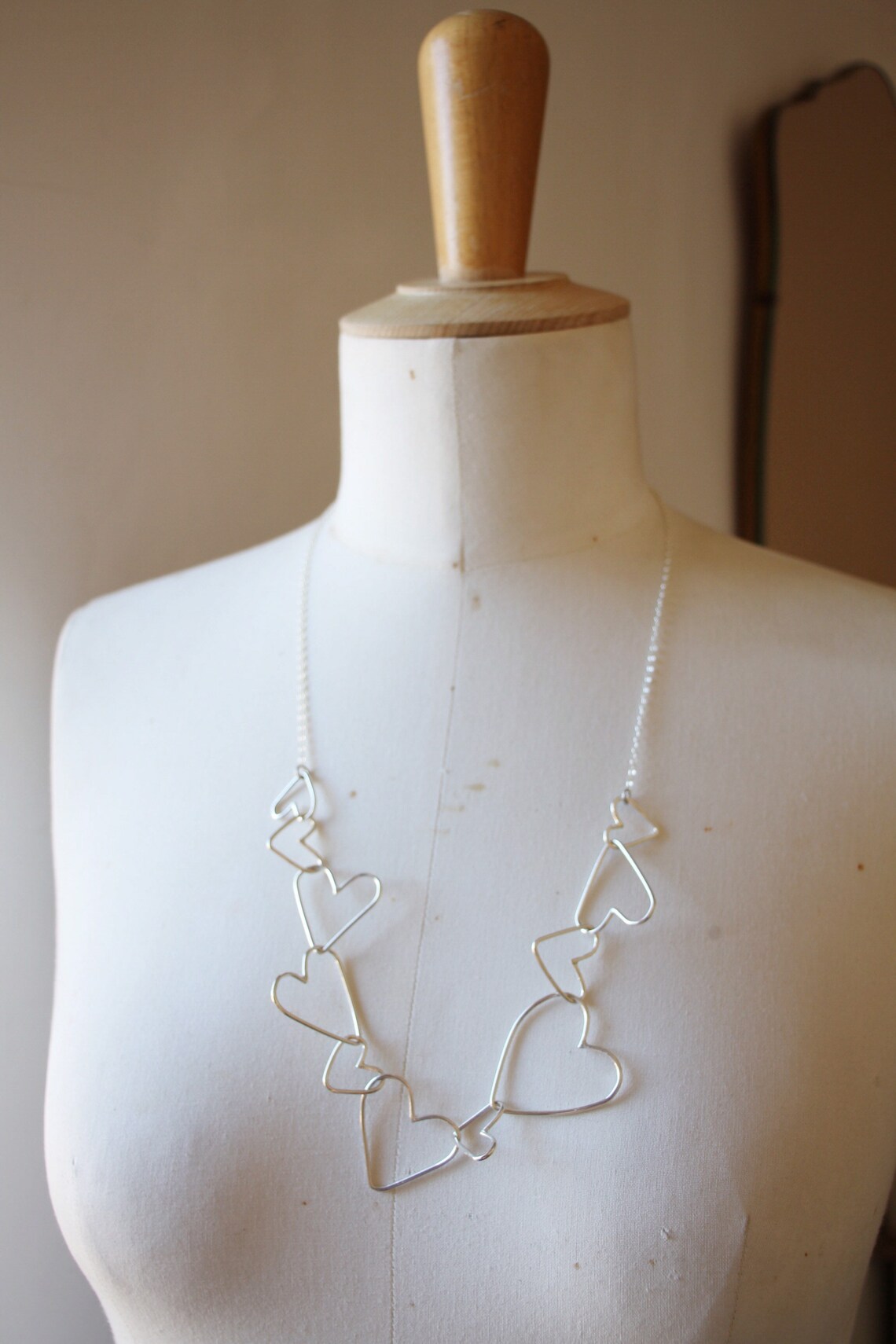 Chain of Hearts / Hearts Link Chain / Handmade Chain | Etsy