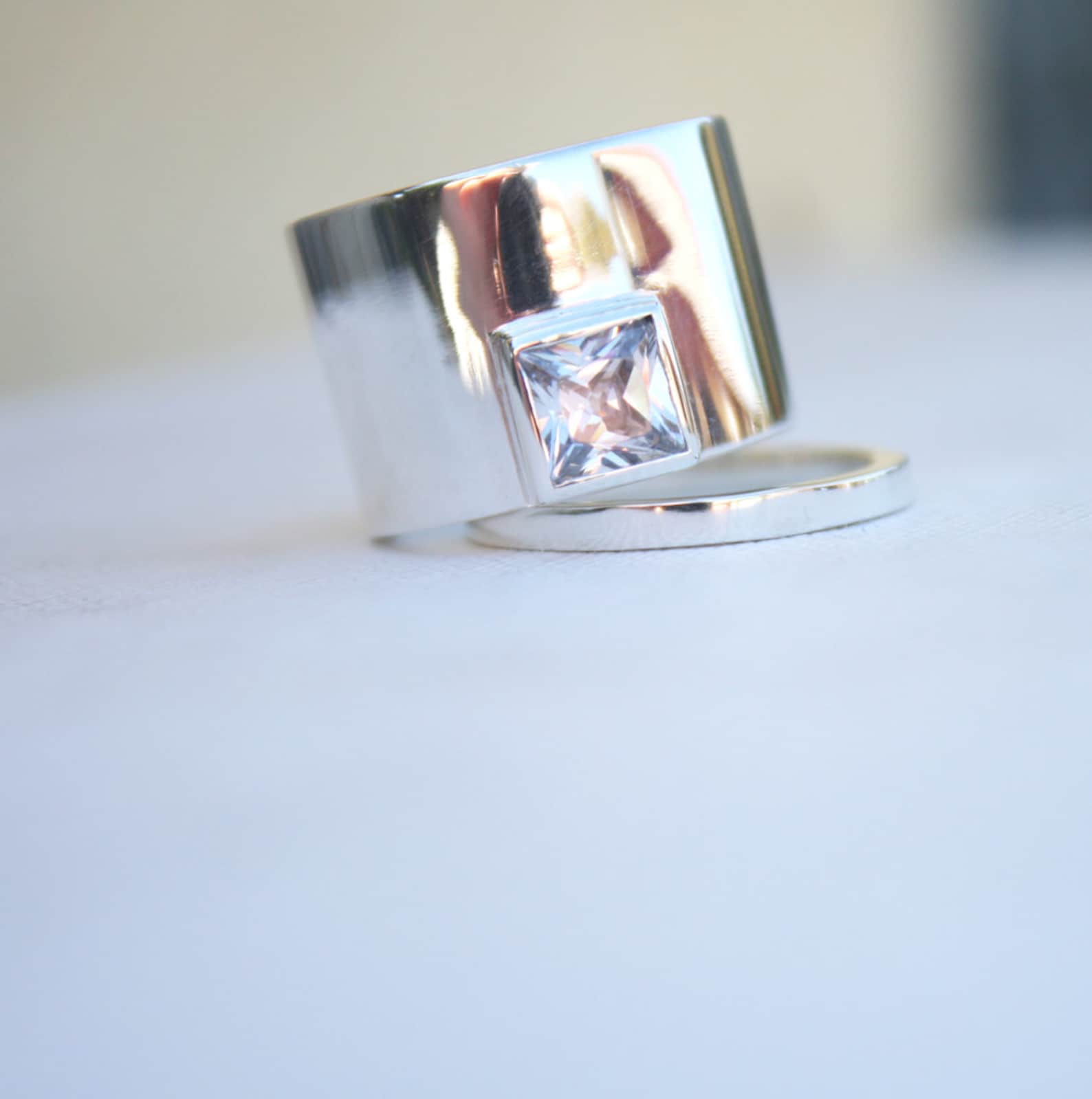 Unique Womens Wedding Rings Edgy Statement Sterling Ring - Etsy