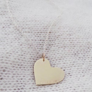Gold Heart Pendant Solid 9ct Yellow Gold Heart Necklace Gold Heart ...