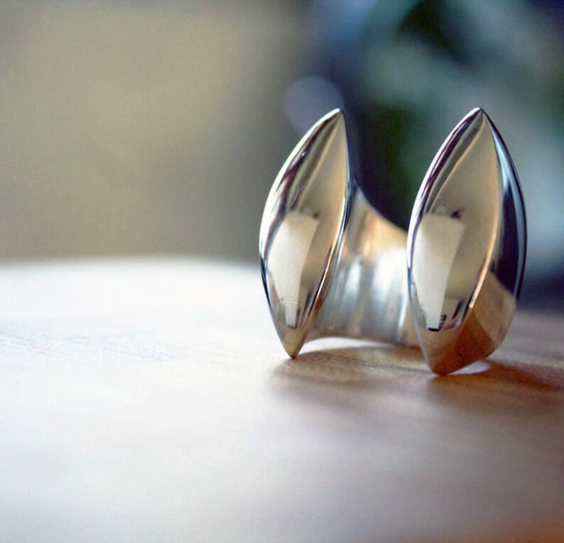 Large Chunky Silver Ring / Adjustable Statement Ring / Heavy - Etsy