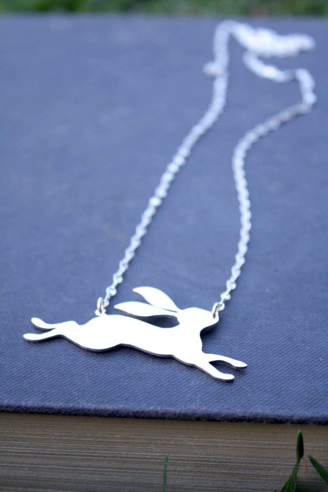 Silver Rabbit Necklace / Lucky Rabbit Pendant / Bunny Necklace - Etsy