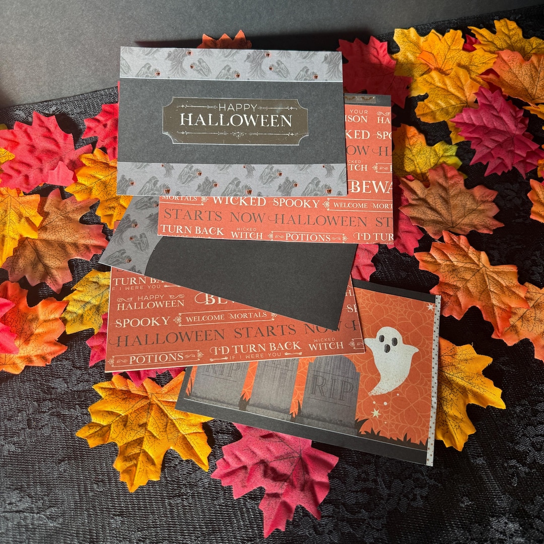 Spooky Halloween Note Cards (5-pack) - Etsy