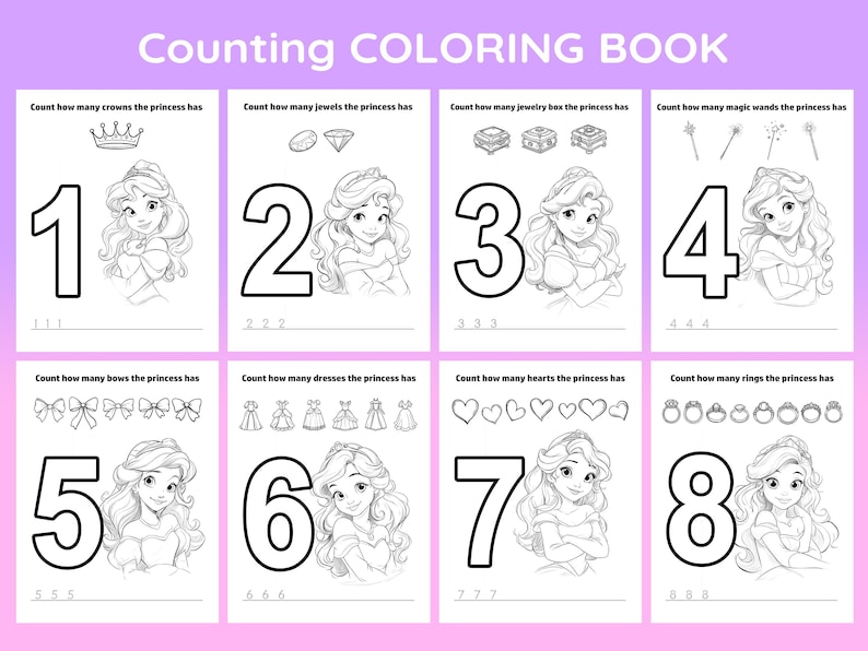 Count to 10 | Numbers 1-10 Coloring Pages | Worksheets for Preschool ...