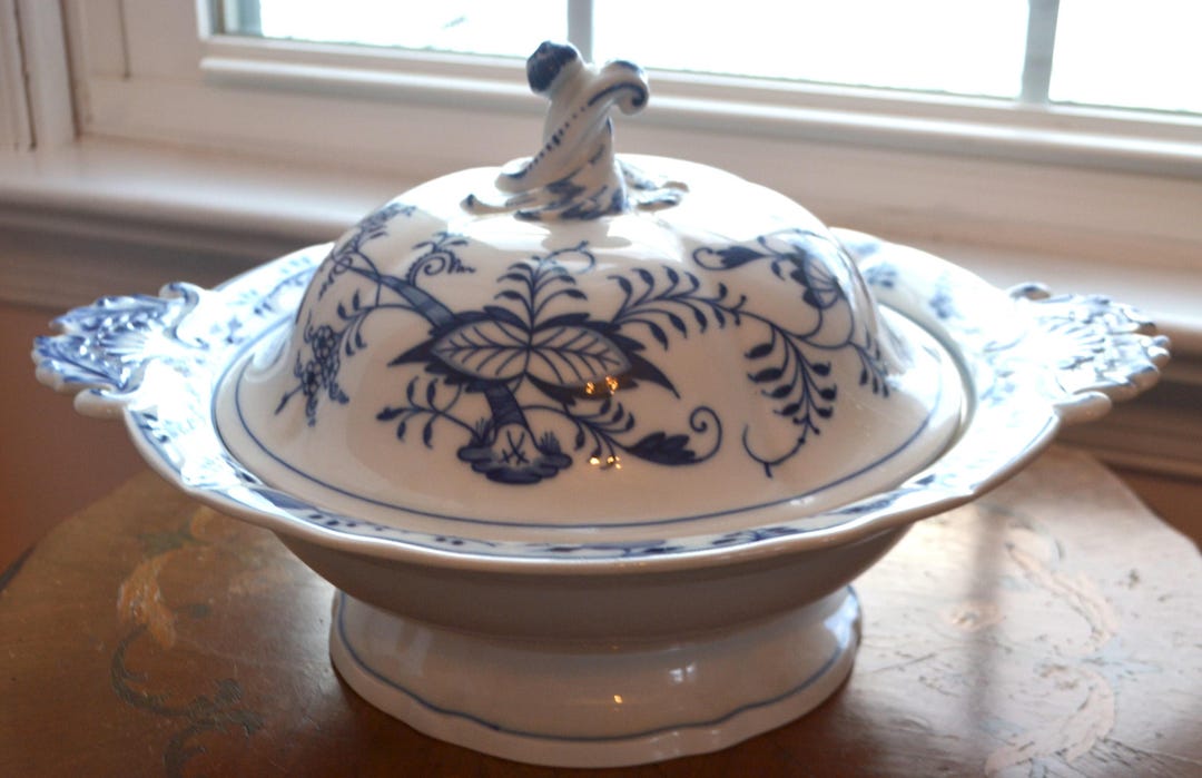 Antique German Crossed Swords Mark Meissen "blue Onion" Porcelain ...