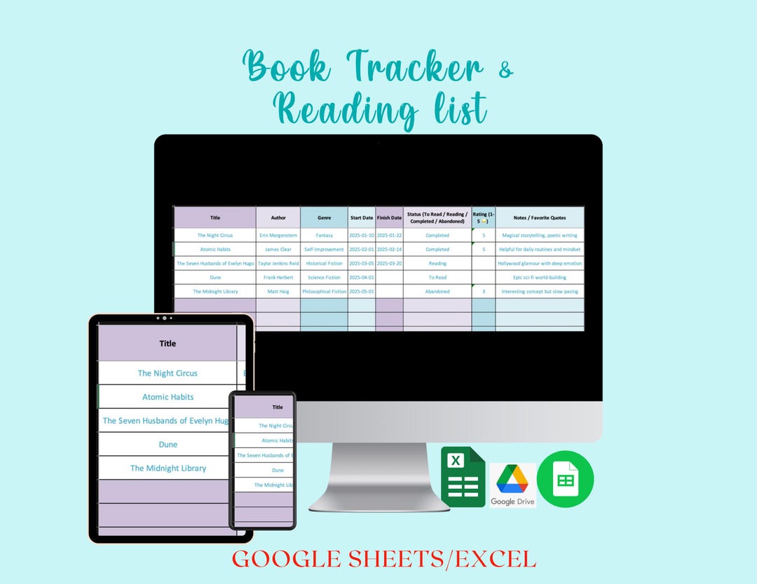 Reading Book Tracker and TBR (to Be Read) Planner Digital Download - Etsy