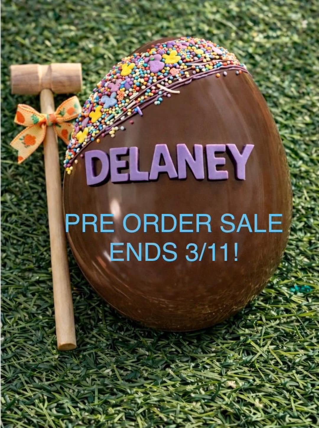 Personalized Chocolate Easter Egg With Candy and Mallet (preorder) - Etsy