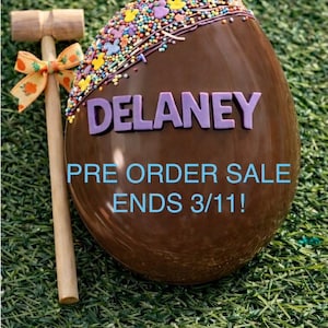 Personalized Chocolate Easter Egg With Candy and Mallet (preorder) - Etsy