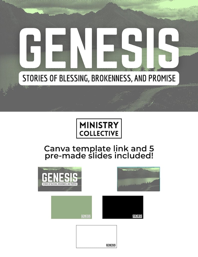 Genesis Sermon Series Graphics | Canva Template for Church Media ...
