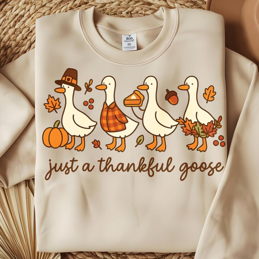 Thankful Goose PNG: Fall Thanksgiving Clipart (digital Download) - Etsy