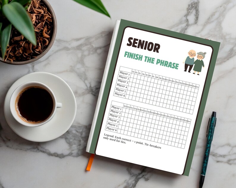 Senior Finish the Phrase Game Printable | Classic Sayings Trivia ...