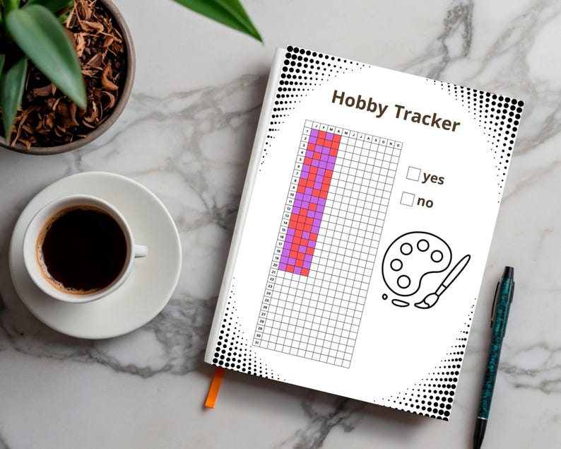 Hobby Tracker Printable | Habit Tracker & Daily Activity Log | Wellness ...