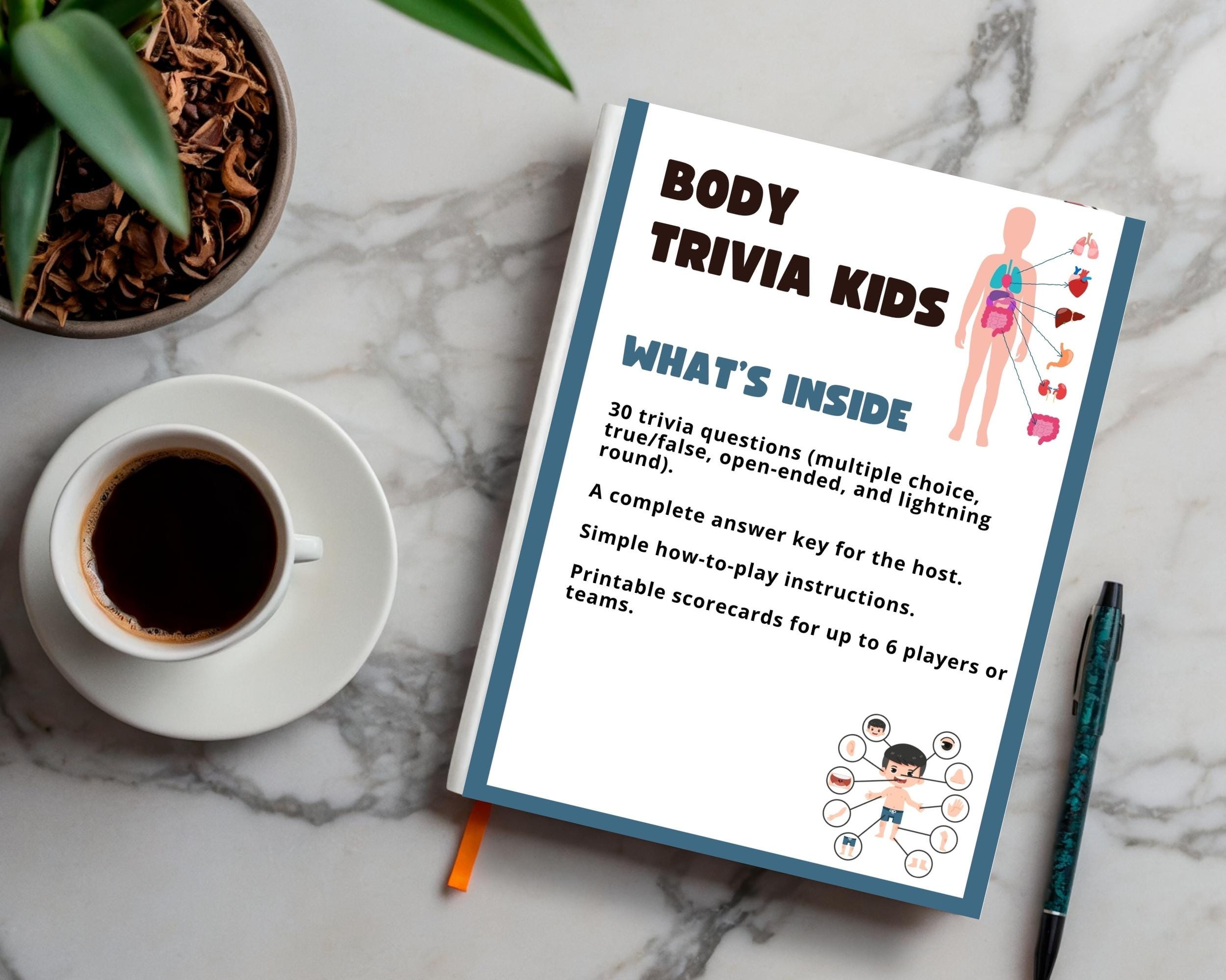 Kids Science Quiz Printable | Human Body Trivia Game | 30 Questions ...