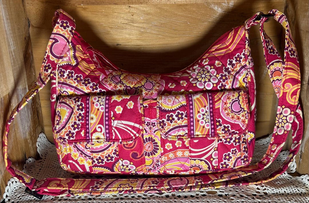 Vera Bradley Raspberry Fizz Libby Crossbody Adjustable Purse - Etsy