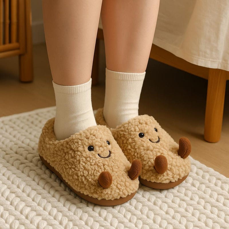 Jellycat Croissant Slippers - Etsy UK