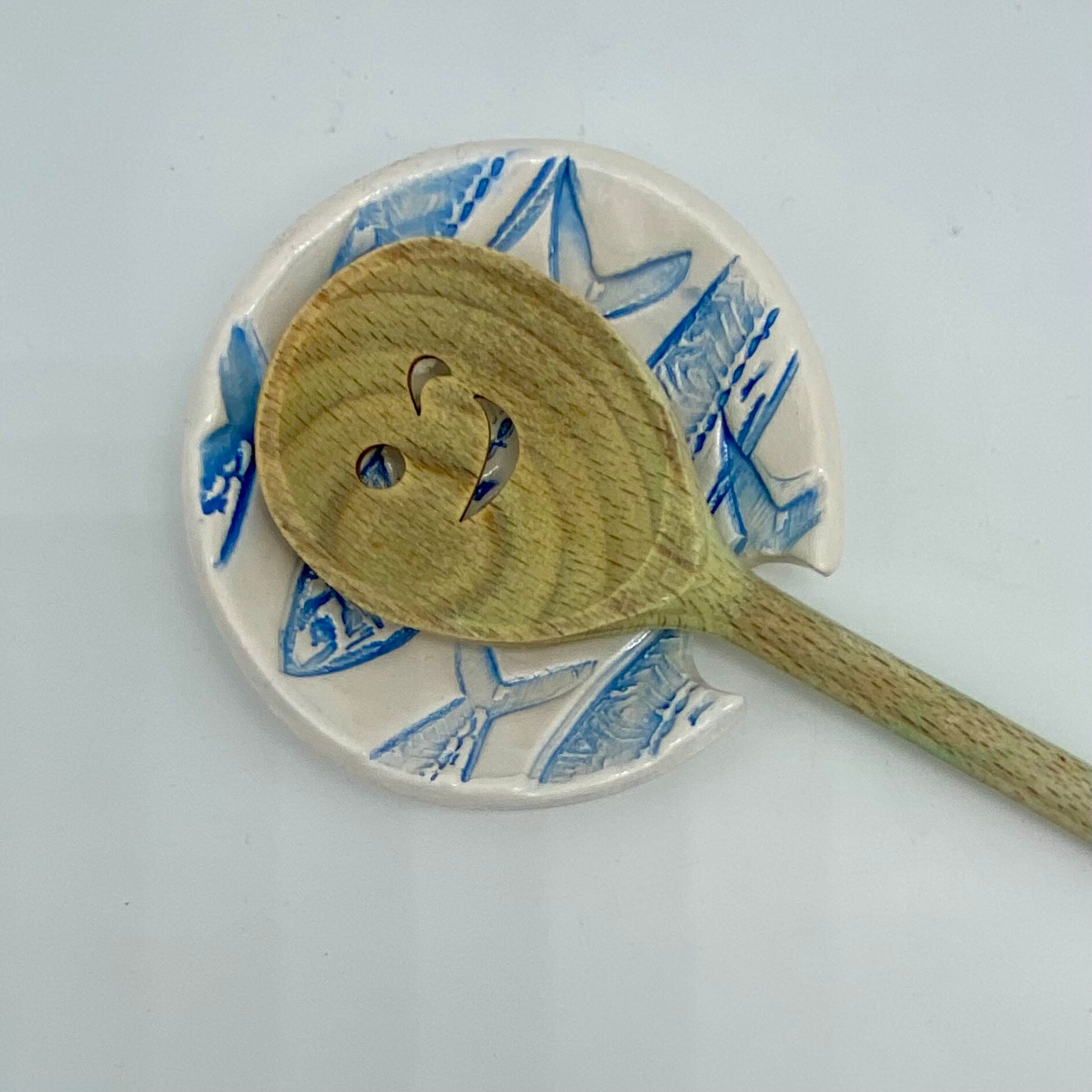 Fish Handmade Spoon Rest Kitchen Tea Pottery Ceramic Nautical - Etsy UK