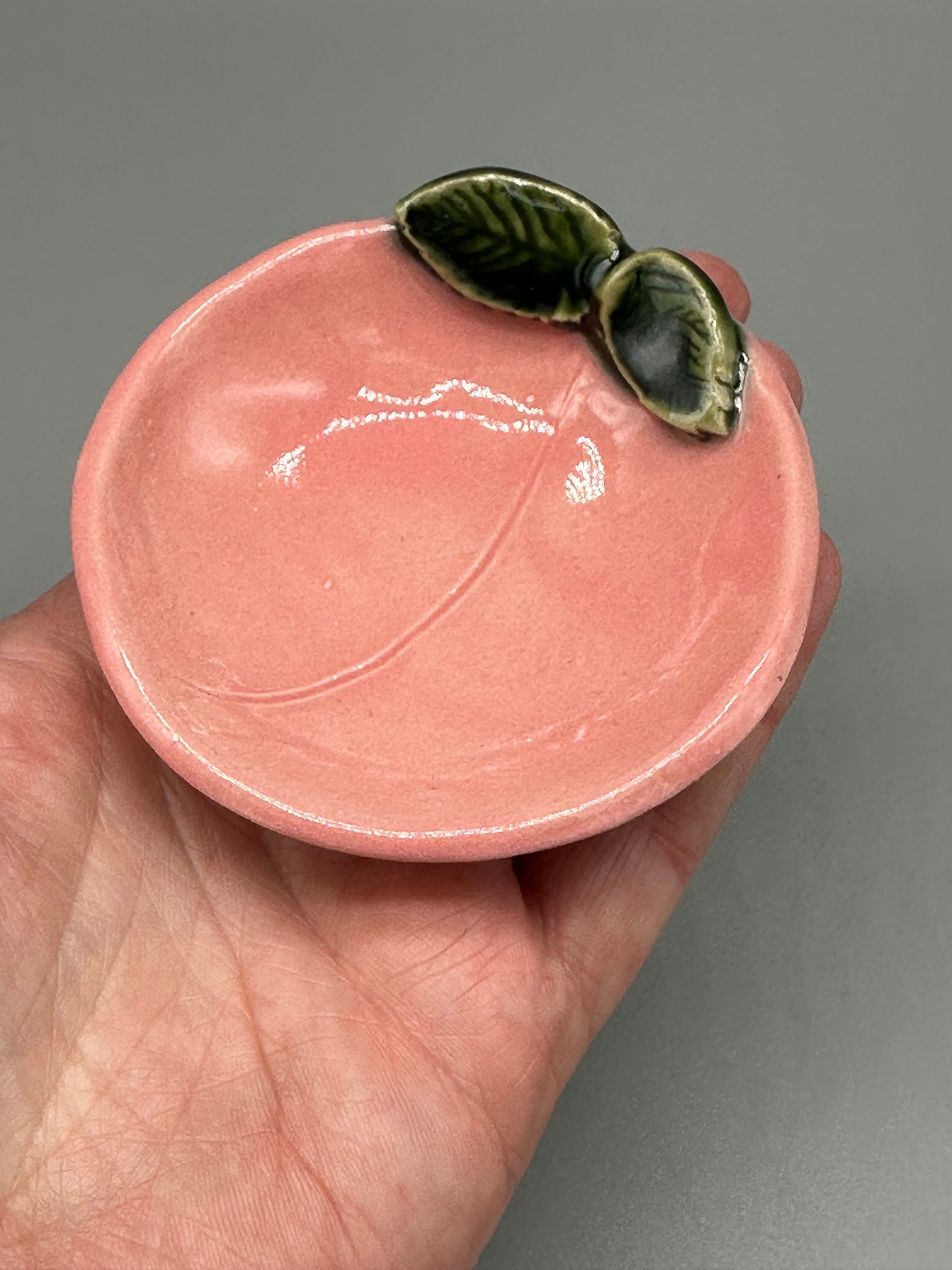 Foodie Peach Ring Dish or Serving Bowl (food Safe) Trinkets Handmade ...