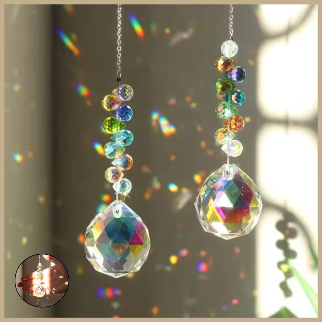Strawberry Crystal Ball Suncatcher | Strawberry Prism Crystal ...