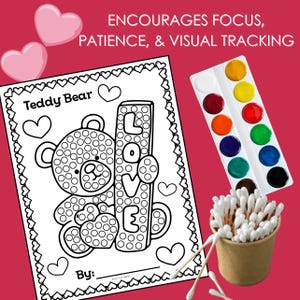 Valentine’s Day Q-tip Painting | Dip and Dot Art | Fine-motor | Pre-k ...