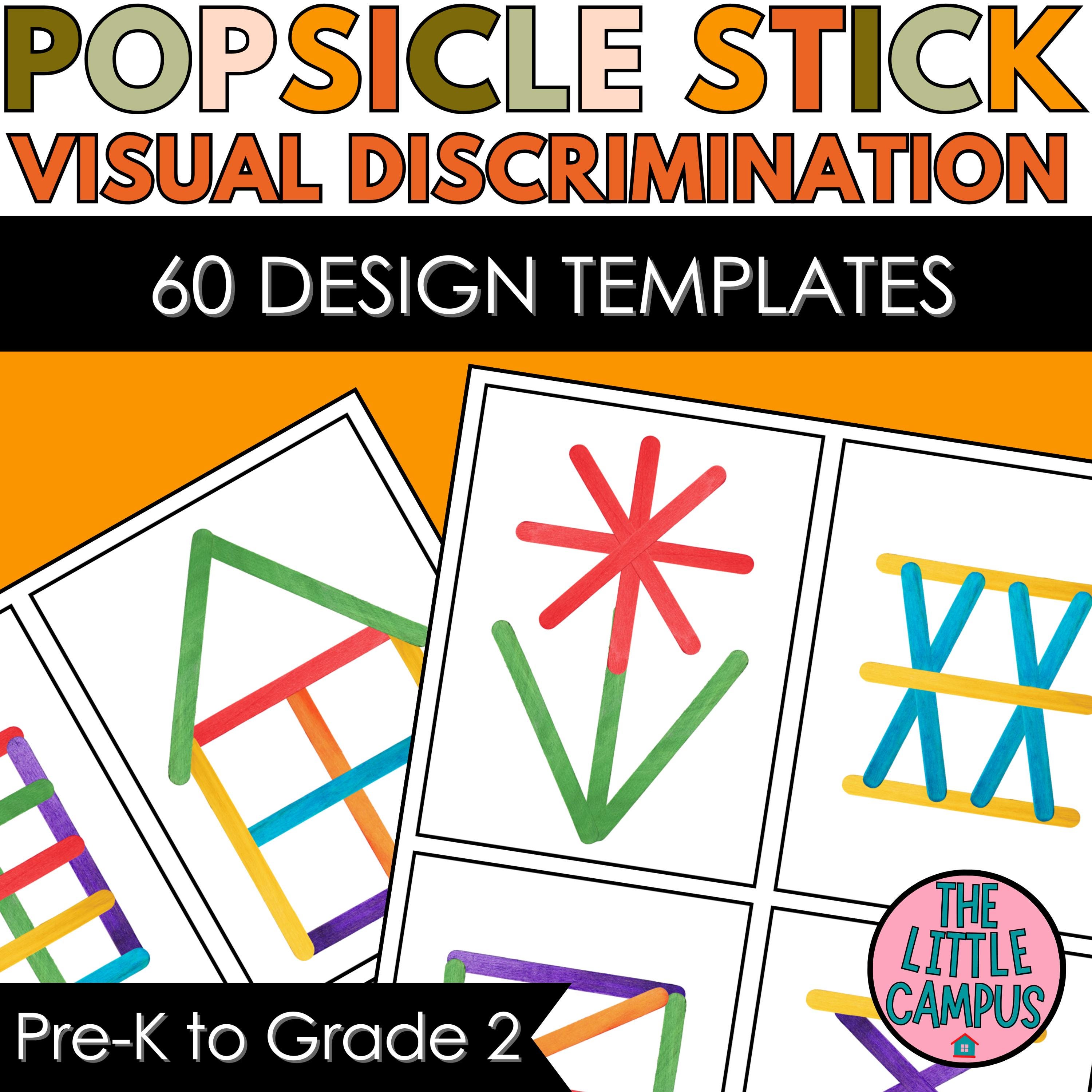 Popsicle Stick Design Templates | Shape Building | Visual ...