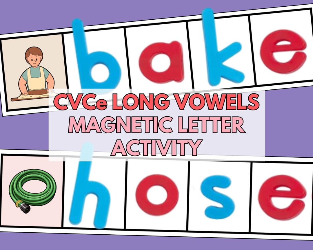 Cvce Magnetic Letter Activity | Phonics | Silent Magic E | Long Vowels ...