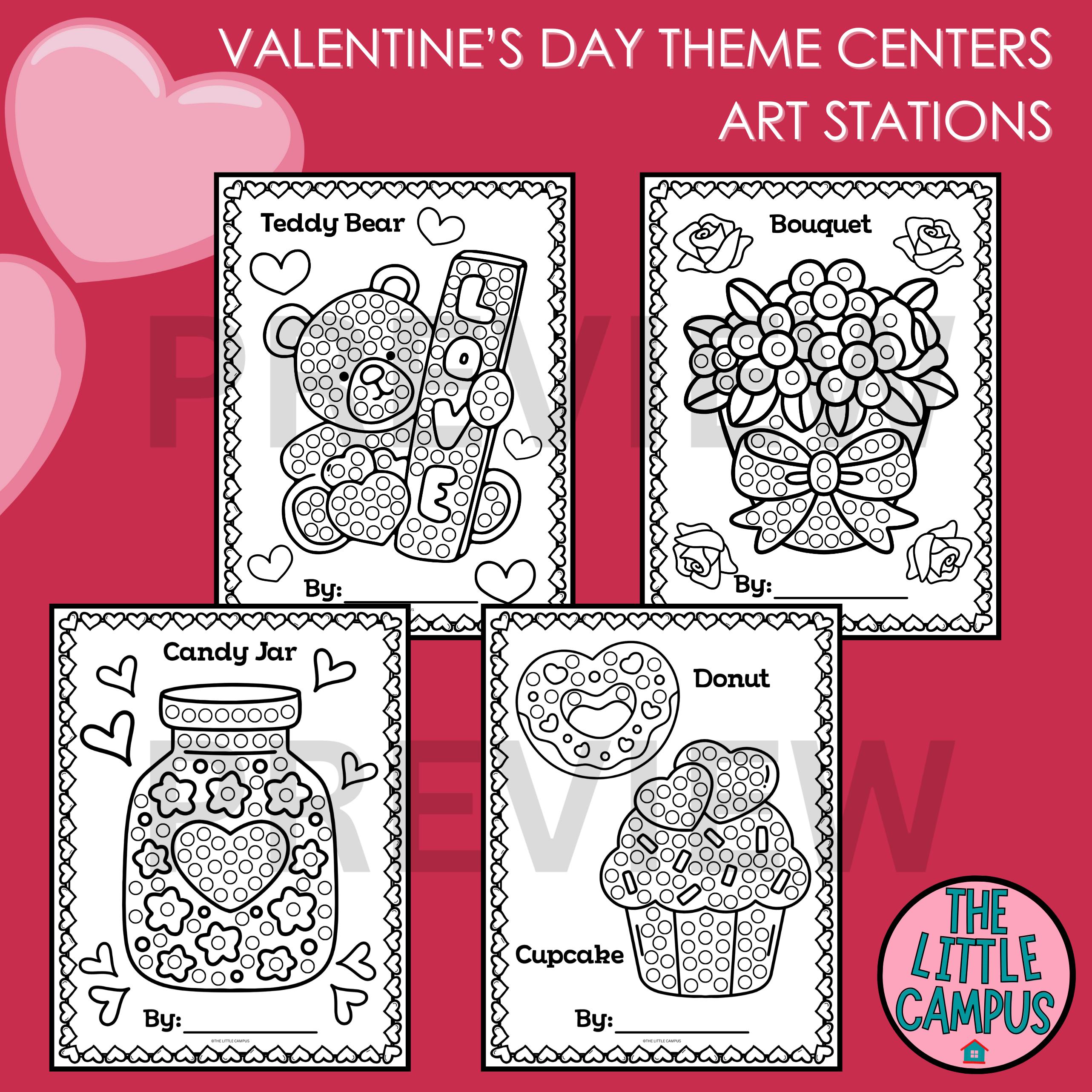 Valentine’s Day Q-tip Painting | Dip and Dot Art | Fine-motor | Pre-k ...