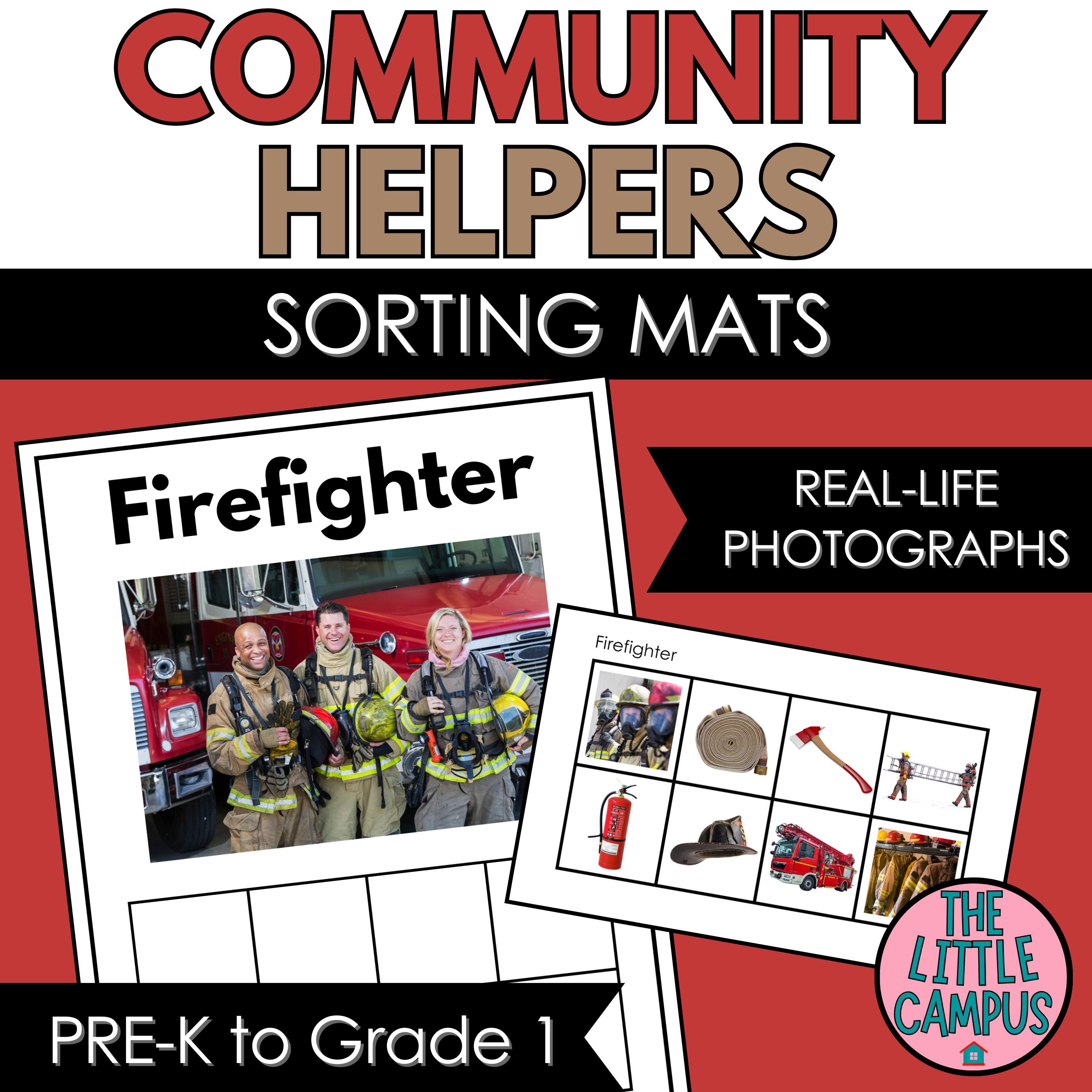 Community Helpers Sorting Mats & Picture Cards | Pre-k Kindergarten ...
