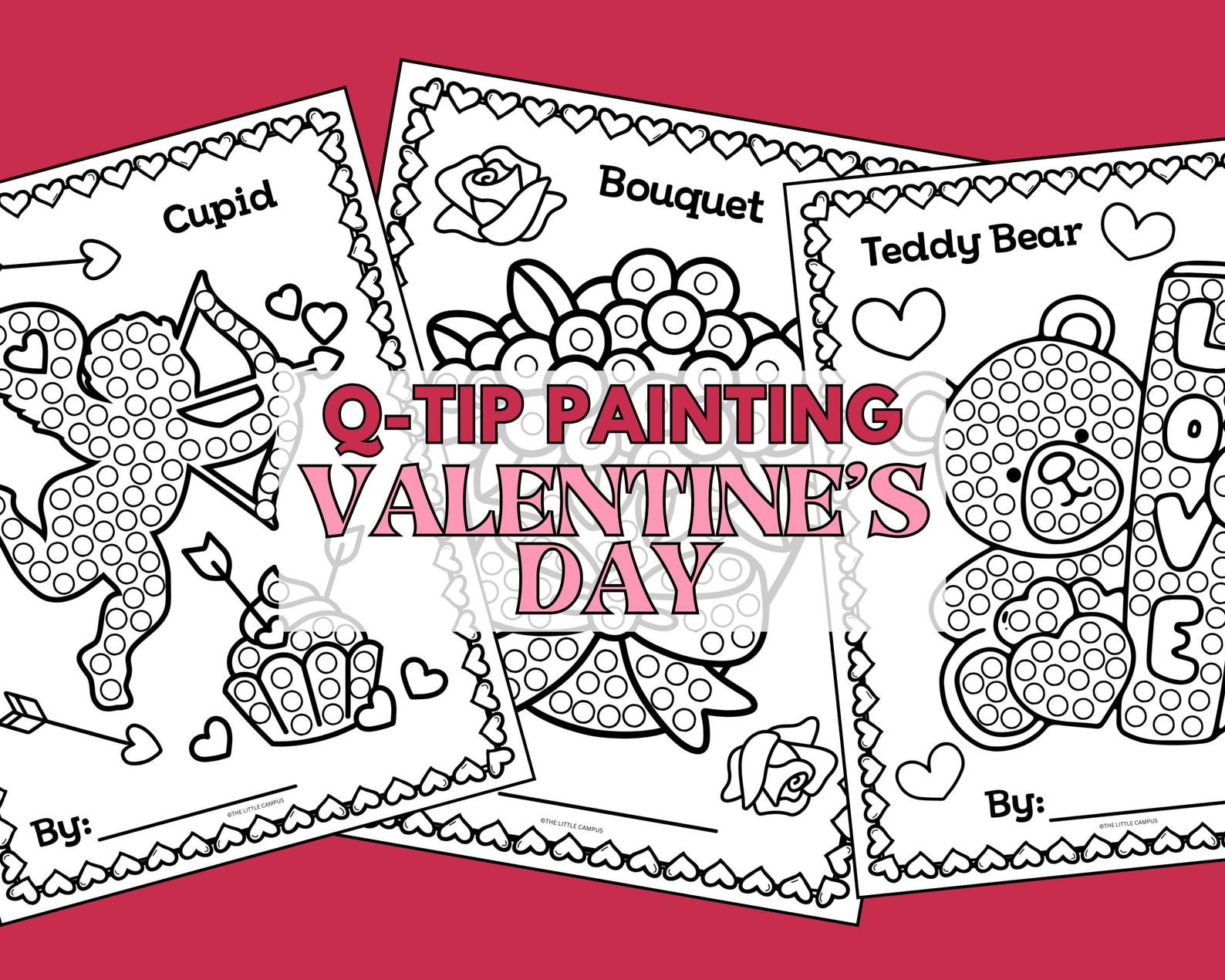 Valentine’s Day Q-tip Painting | Dip and Dot Art | Fine-motor | Pre-k ...