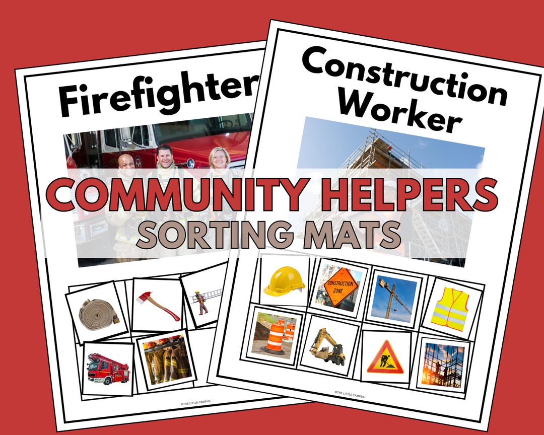 Community Helpers Sorting Mats & Picture Cards | Pre-k Kindergarten ...