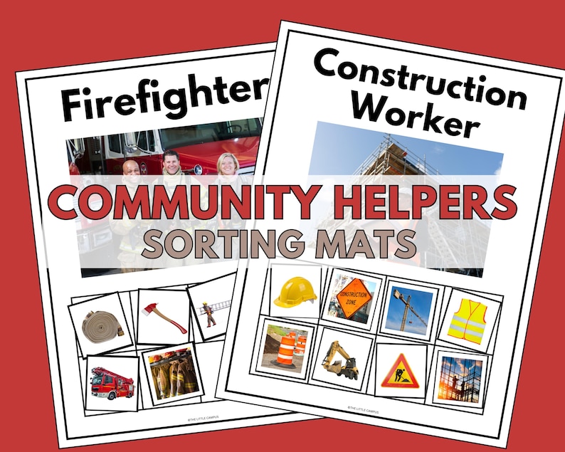 Community Helpers Sorting Mats & Picture Cards | Pre-k Kindergarten ...