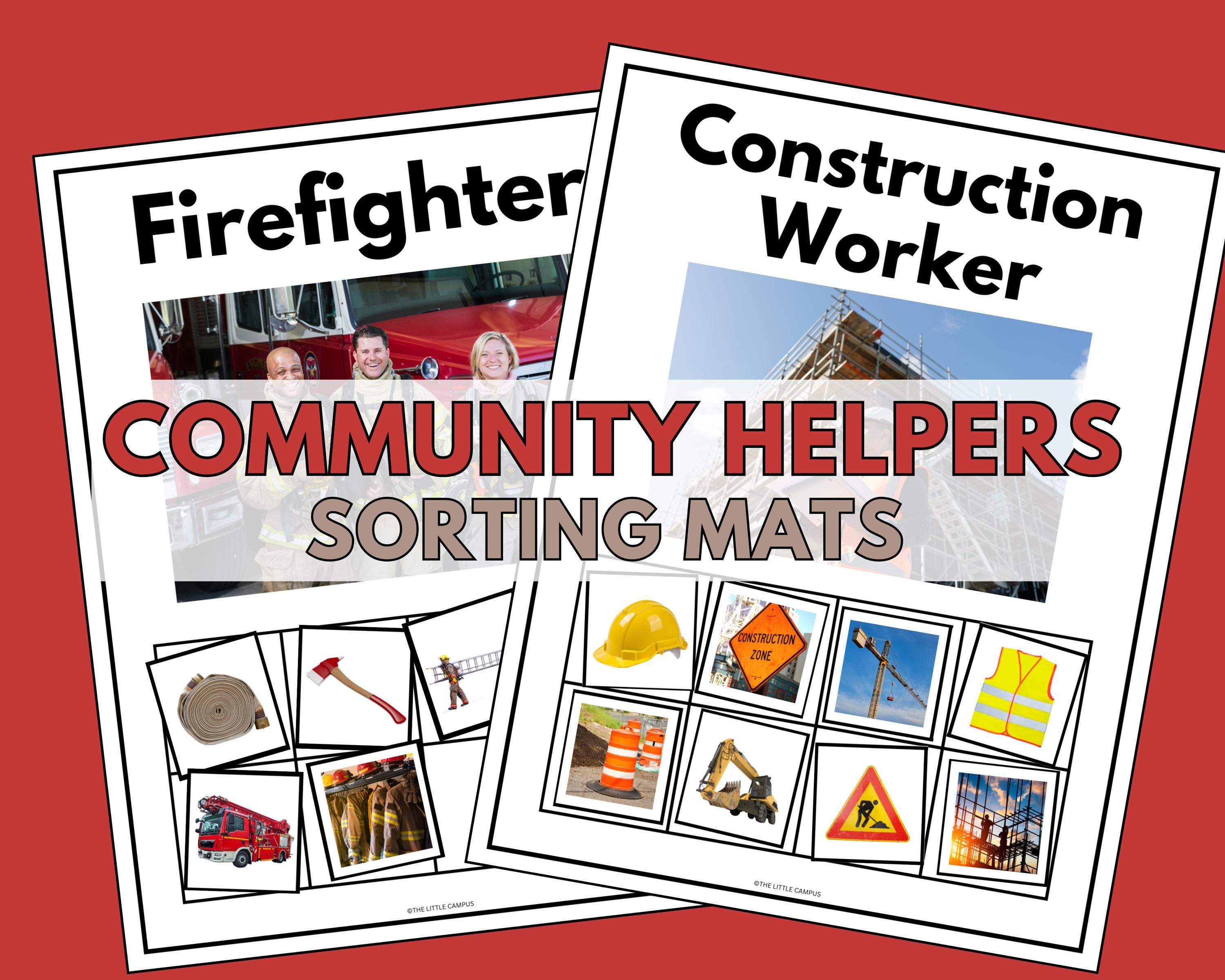 Community Helpers Sorting Mats & Picture Cards | Pre-k Kindergarten ...