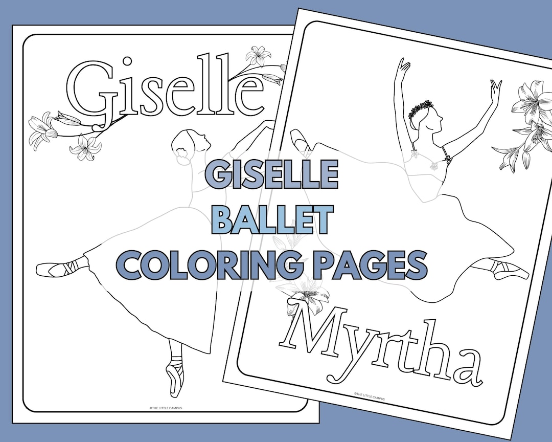 Giselle Ballet Coloring Pages | Pre-ballet Class Activities (instant ...