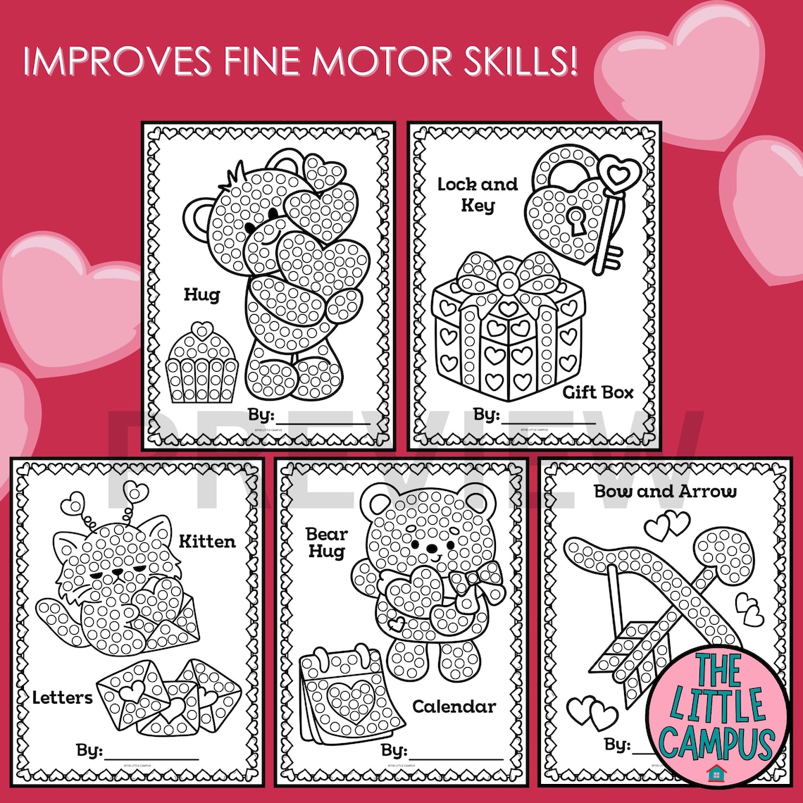 Valentine’s Day Q-tip Painting | Dip and Dot Art | Fine-motor | Pre-k ...