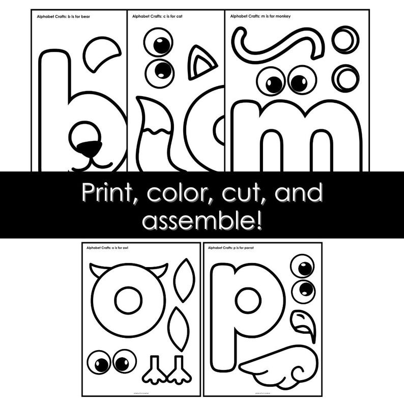 Alphabet Crafts | A-z Animals | Lowercase Letter Activity for ...