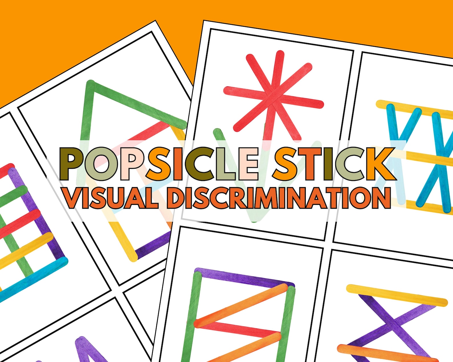 Popsicle Stick Design Templates | Shape Building | Visual ...