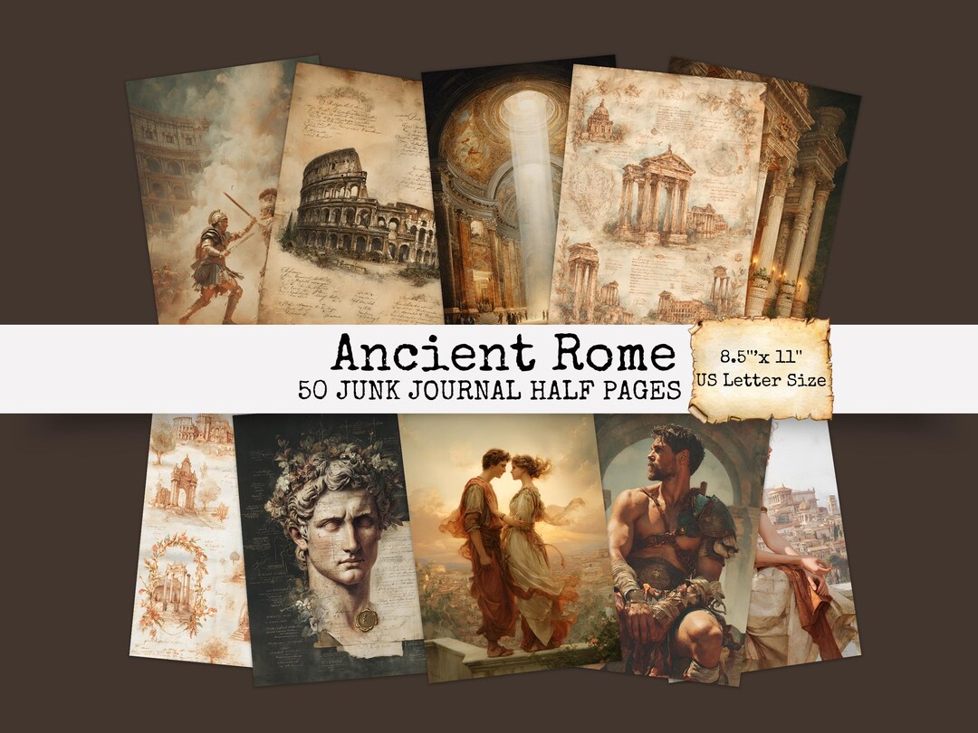 Ancient Rome Junk Journal Pages: Printable Pages & Vintage Scrapbook ...