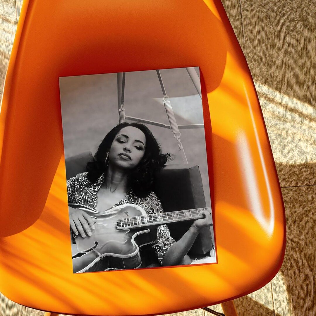 Sade Adu Playing Guitar Vintage Poster, Soul Music Print - Etsy