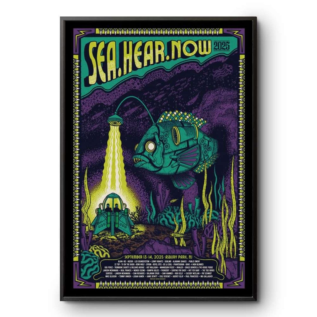 Sea Hear Now Festival Poster 2025 Asbury Park NJ Music Concert Tour ...